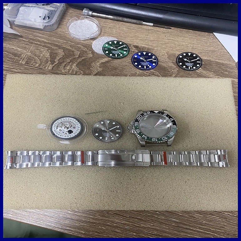 40MM Sapphire Glass 9 o'clock Position Stainless Steel Watch Case Dial ...