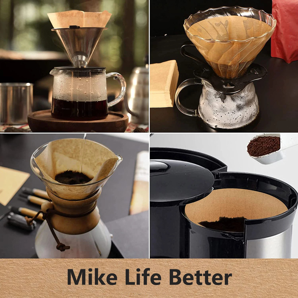 50pcs Paper Coffee Filters Pour Over Filters V02 Disposable Cone Coffee ...