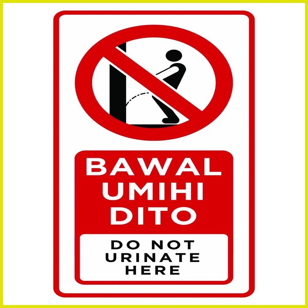 BAWAL UMIHI/MAGTAPON NG BASURA Laminated Signage - A4 Size high quality ...