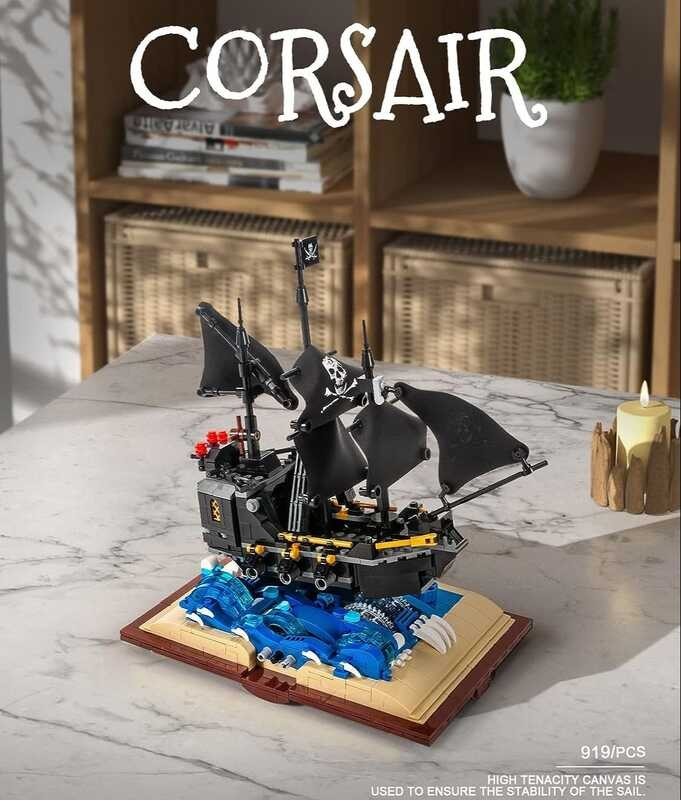 Mga Black Pearl Building Blocks, Pirate Ships, Cities, Lighthouses, Books, Jungles, Treehouses ...