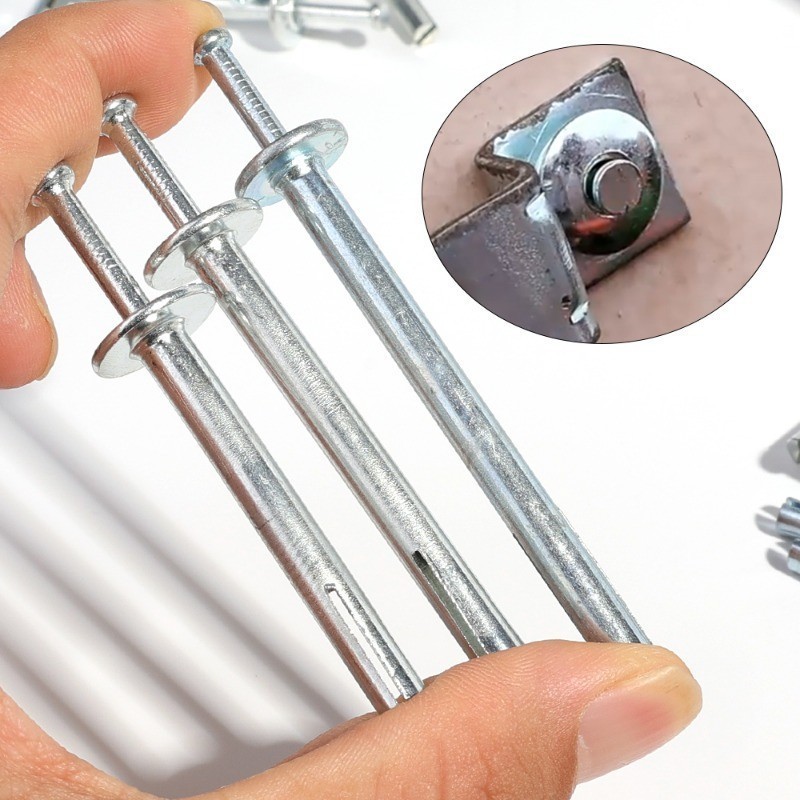 10Pcs/Set Carbon Steel Hammer Expansion Screws Solid Piercing Cabinet ...