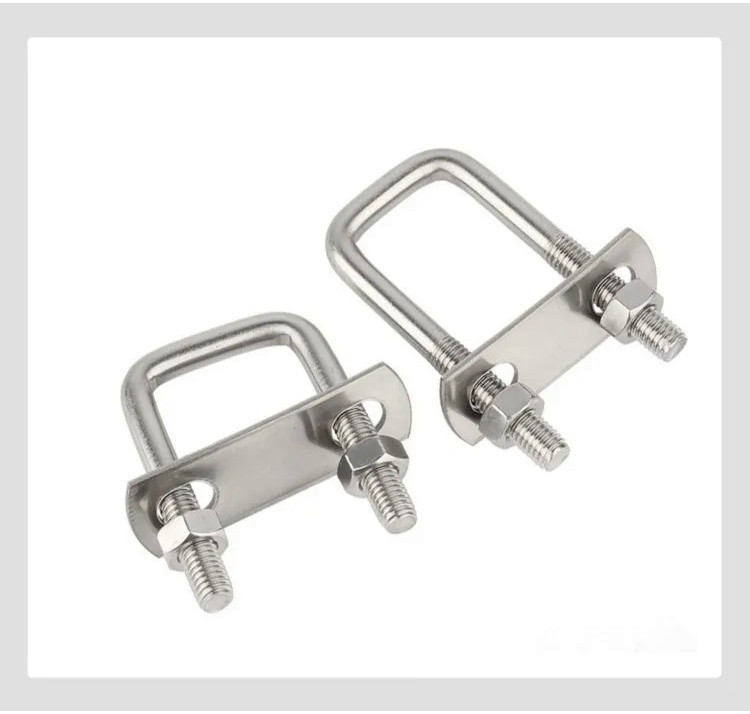 M6 M8 304 Stainless Steel Square Clamp U Bolt Right Angle U Screw U ...