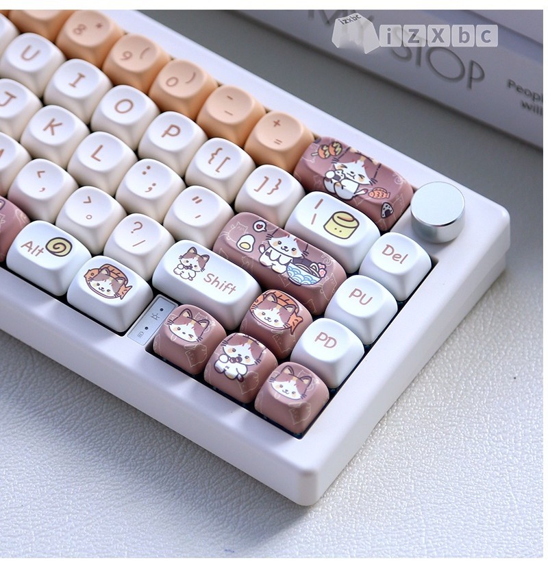 PBT MOA round keycap supplementary 7 keys Bunny Purple Rabbit cute Cat ...