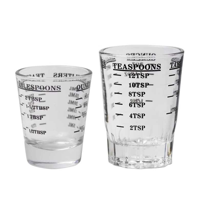 Ozzy cup with glass scale measuring device for 60ml coffee | Shopee ...