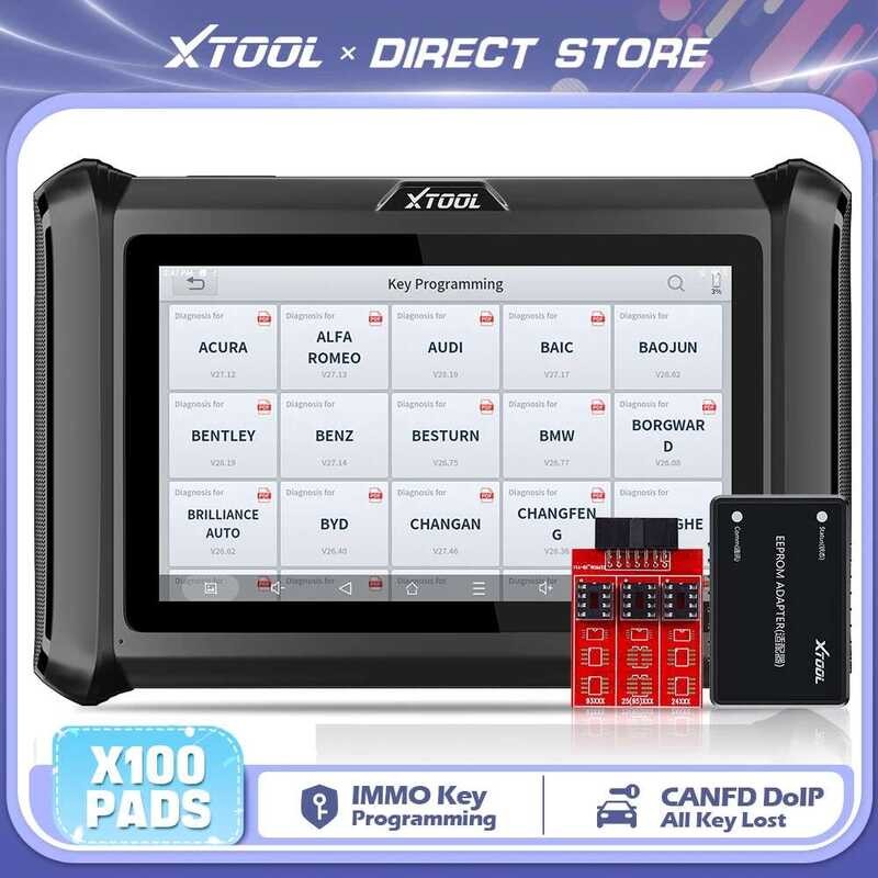 Tt XTOOL X100 PADS Key Programming Tool Immobilizer All Keys Lost Full ...