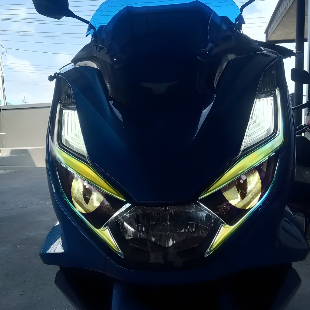 For Honda PCX160 PCX 160 Motorcycle Headlight Stickers Moto Head Light ...