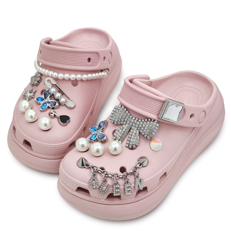 Luxury Clogs Charms Set | Alloy Metal Shoe Charms with Crystal Accents ...