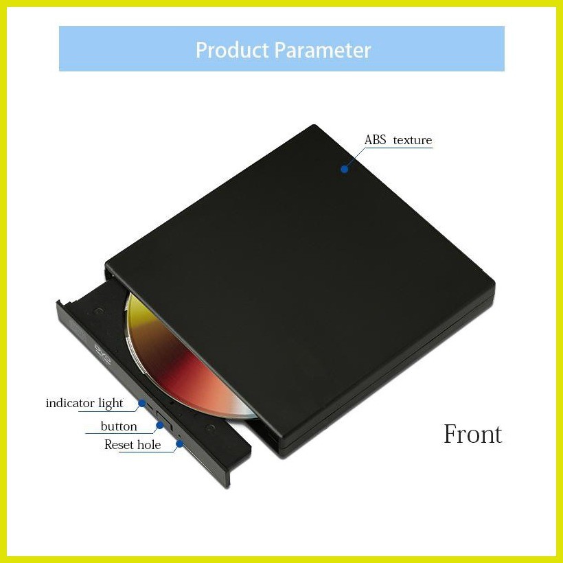 ♒ ๑ § External DVD Optical Drive USB 2.0 CD DVD ROM CD RW Player Reader ...