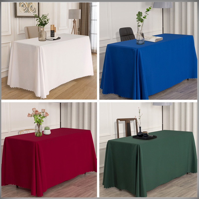 Rectangular Tiled Solid Color Tablecloth Conference Room Office ...