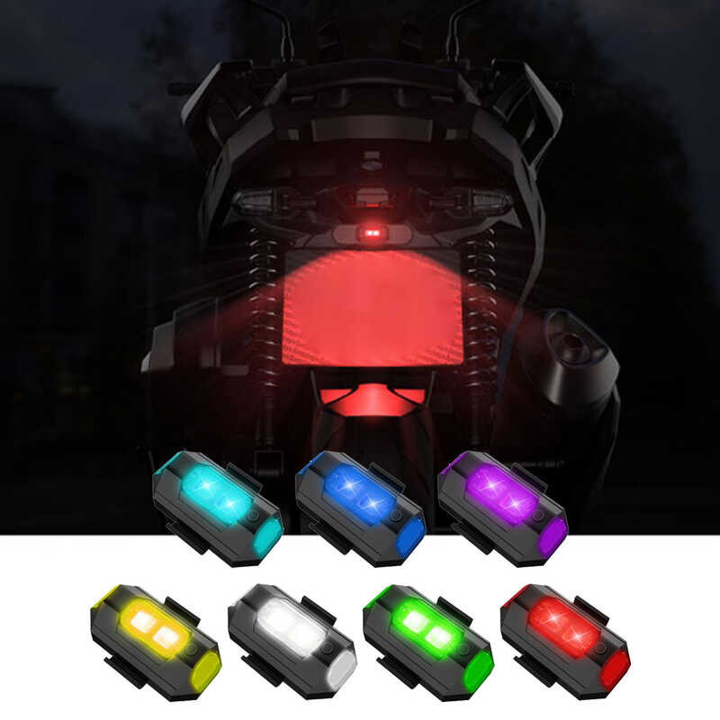 7 Colors Universal LED Anti-collision Warning Light Mini Signal Light ...