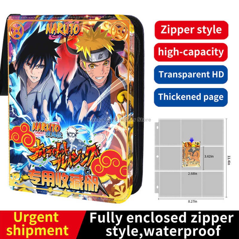 NARUTO Card Binder 9 Pocket Trading Card Holder Anime Card Binder ...