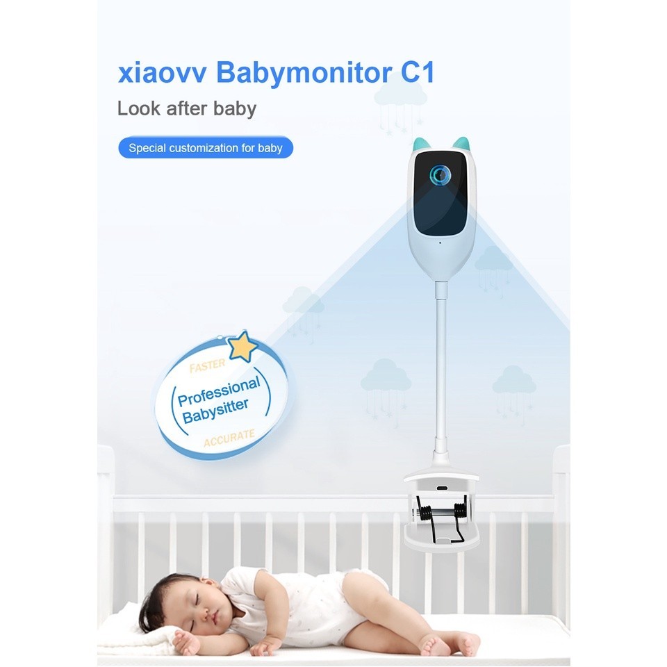 Smart Baby Cry Monitor Camera C1 2K Cam With Baby Crying Detection And ...