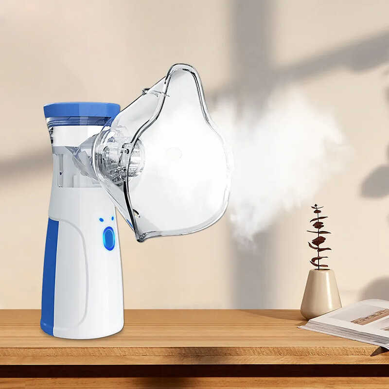 LY ♛ New Portable Blue Mini Handheld Nebulizer Inhaler Nebulizer ...