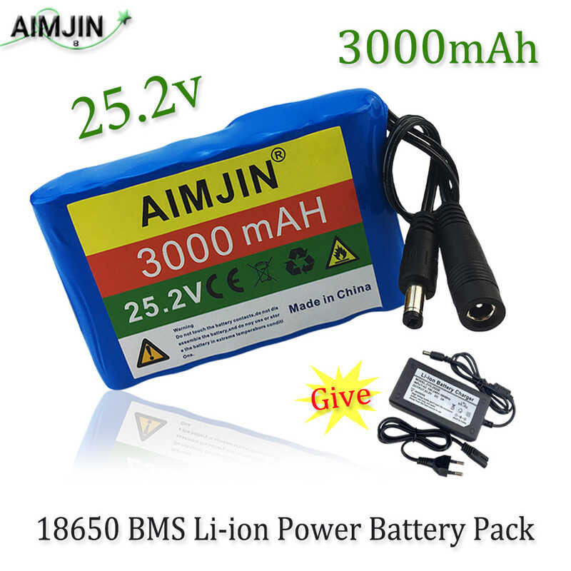 25.2V 7 3000Mah Lithium Battery Pack 6S1p BMS Audio Light With ...