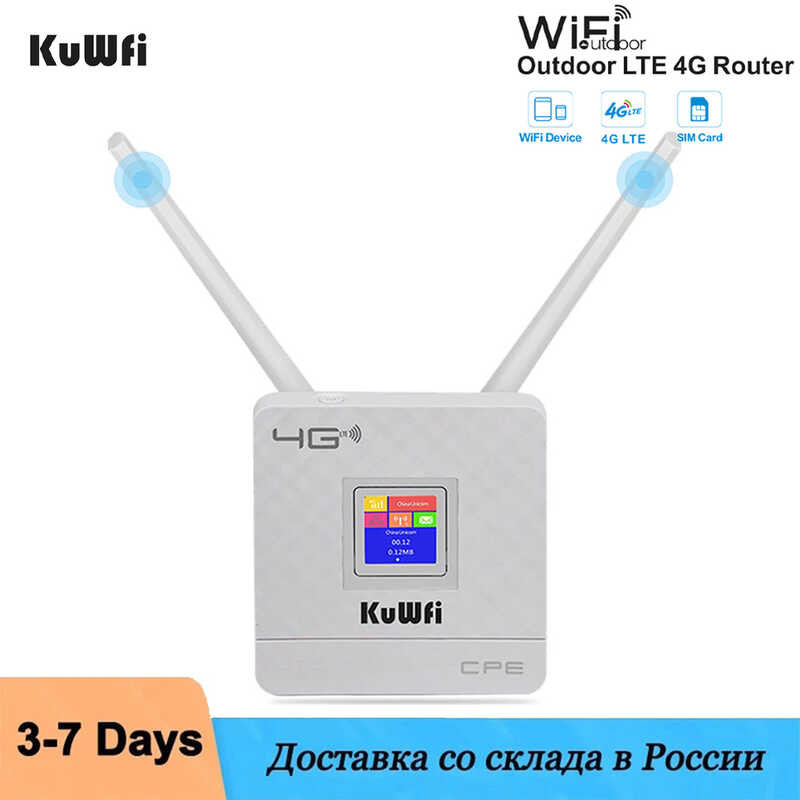 182 Kuwfi-4G Wifi Router Na May SIM Card, Indoor 150Mbps Cat4 Wireless ...