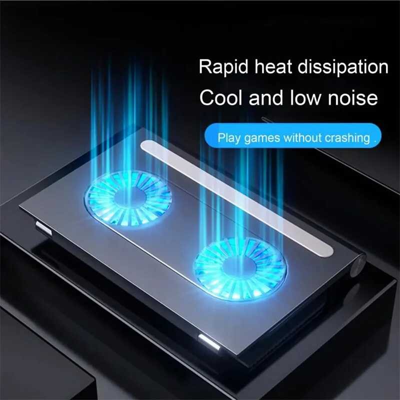 Portable Laptop Cooler Silent Computer Coog Fans Slim Cooler Mute Base ...