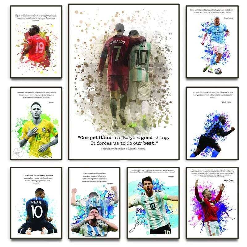 Xj Legendary Foot Player Inspirational Quotes Poster Abstract ...