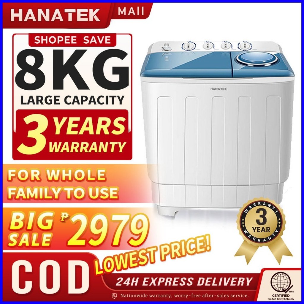 ☪ ♣ Hamle Double Barrel Mini Washing Machine With Dryer Portable Semi ...