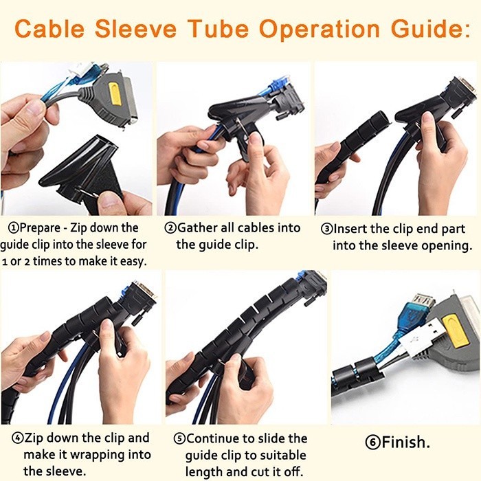 HOME 22MM/28MM Flexible Spiral Tube Cable Organizer,Wire Organizer ...