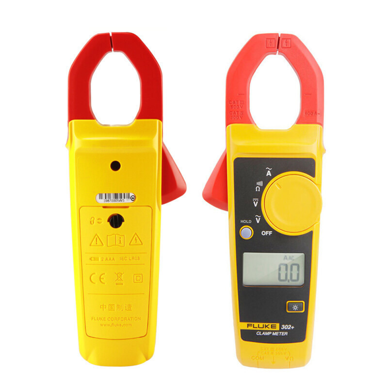 302+ Digital Clamp Meter Multimeter DC/AC Ammeter Voltmeter Ohm ...
