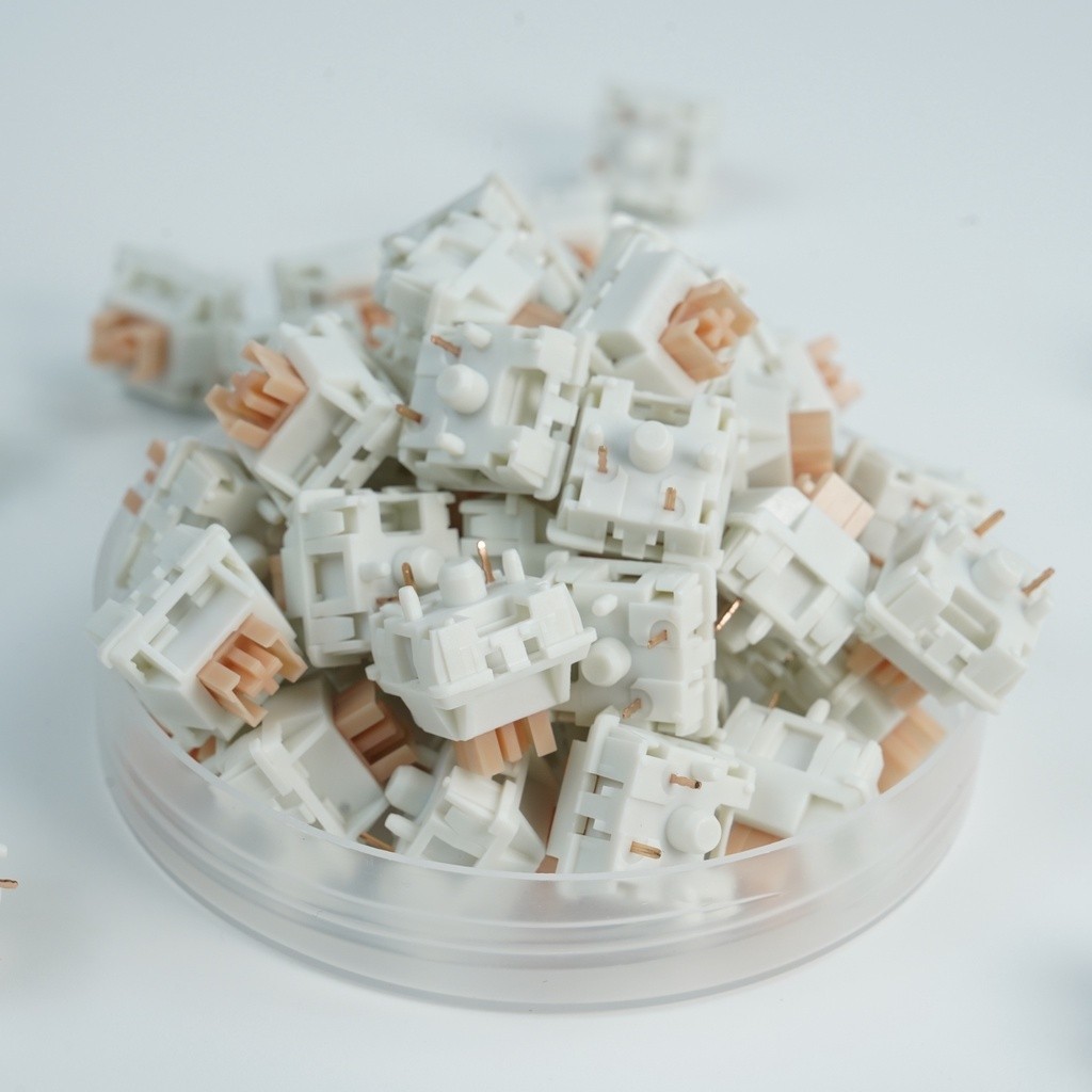 Outemu Cream Blue Pink Yellow Switches Lubed Mechanical Keyboard Switch ...