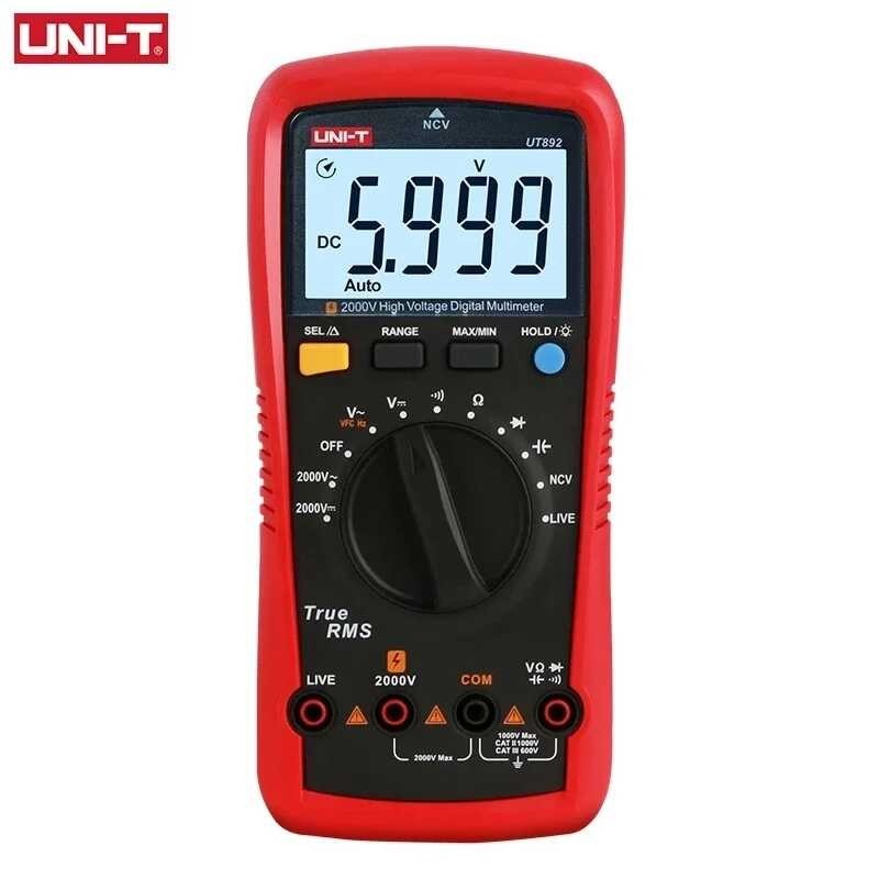 UT892 2000V AC DC Voltmeter True RMS Capacitor Tester Frequency Meter ...