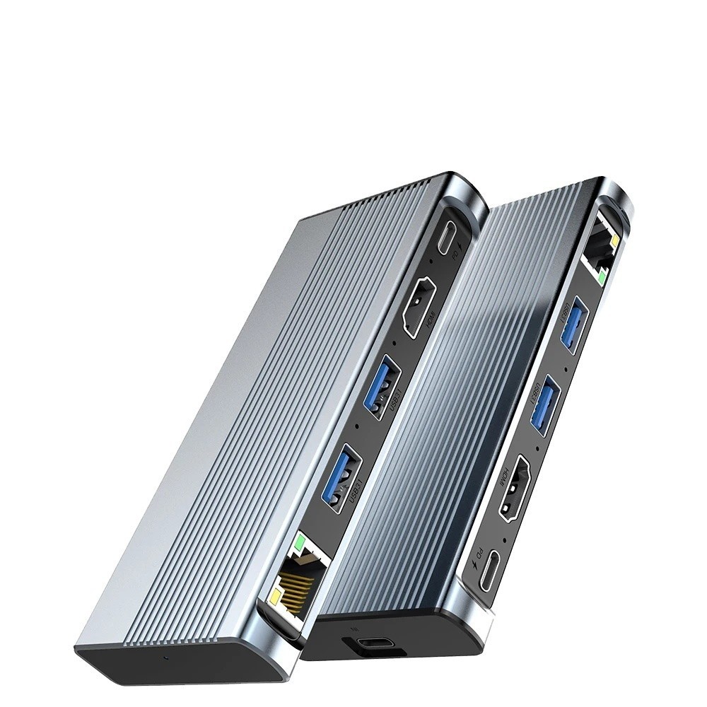 62 10Gbps Type 4K HD Rj45 1000Mbps USB C Hub Na Binuo M.2 Ssd Enclosure ...