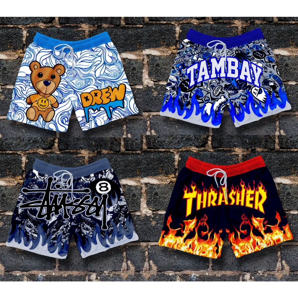 AIRCOOL MESH SHORT full sublimation TAMBAY DREW TRA STUSSY | Shopee ...