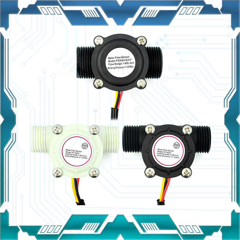 YF-S201 water flow sensor 4/6 minutes G1/2/3/4 interface FS300A water ...