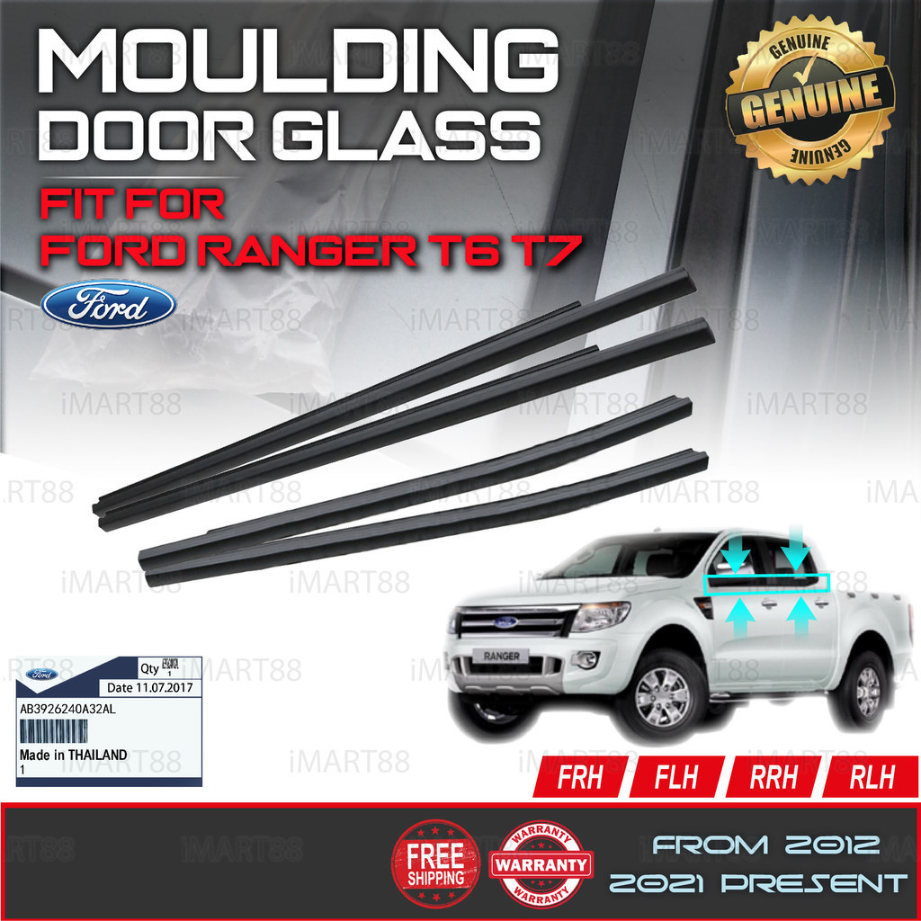 MOULDING DOOR GLASS Ford Ranger T6 T7 SEAL RUBBER OUTER STRIP WINDOW ...