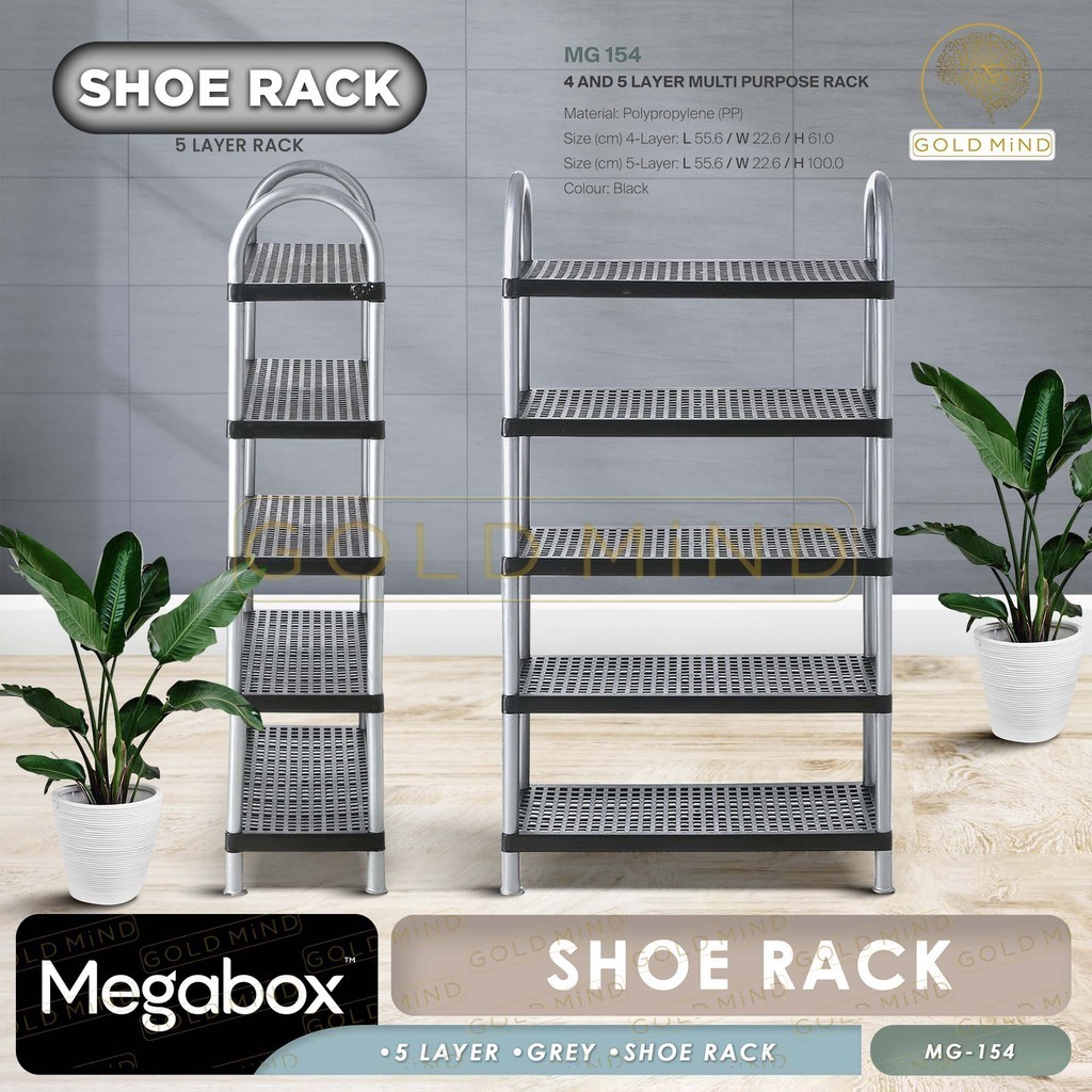 Megabox Shoe Rack Mg-154 4 And 5 Layers Yellow elephant Everyday Low ...
