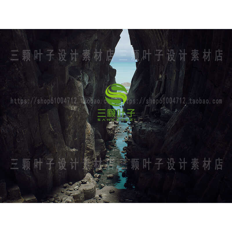UE5 Unreal 5 Deep Sea Grottoes Natural Landscape 3D Model Abyss Cave ...