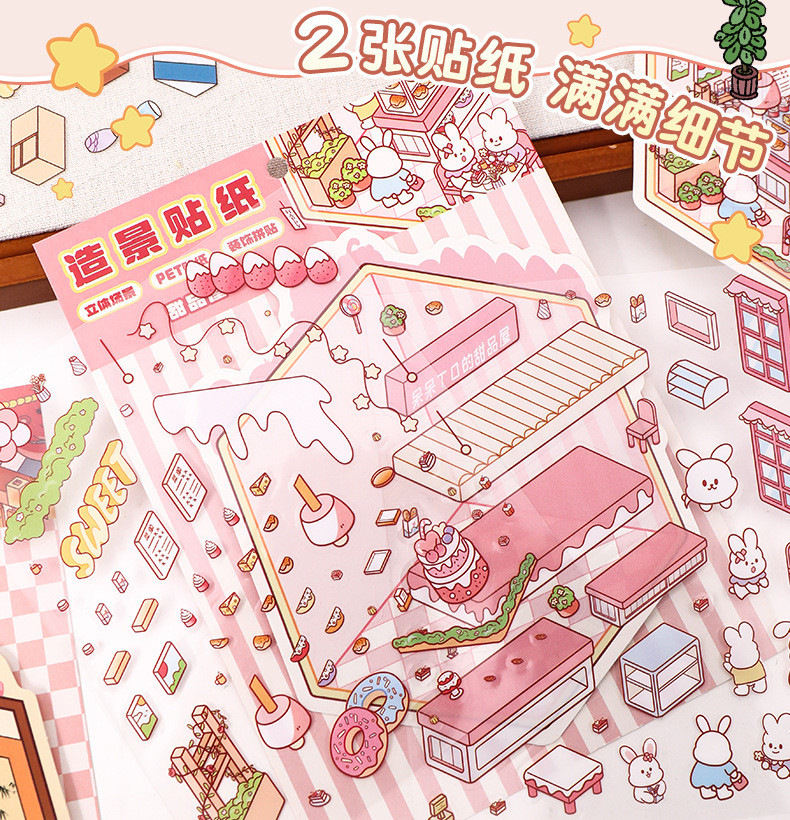 Small Landscaping Stickers Miniature Landscape Standing Stickers 3D ...