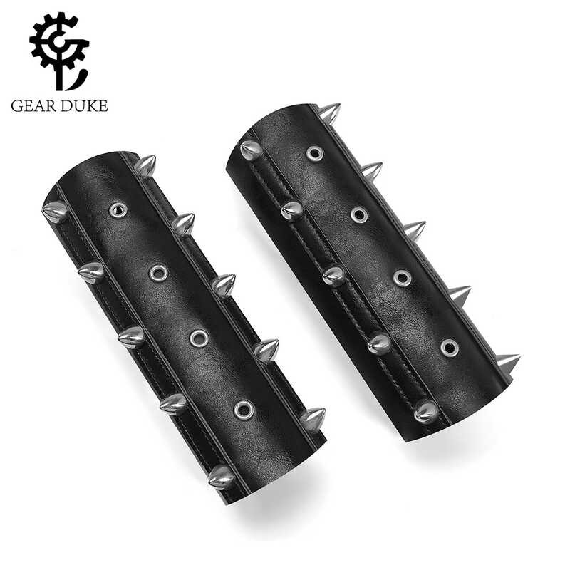 TEMU Medieval Knight Bracelet Punk PU Leather Cosplay Arm | Shopee ...