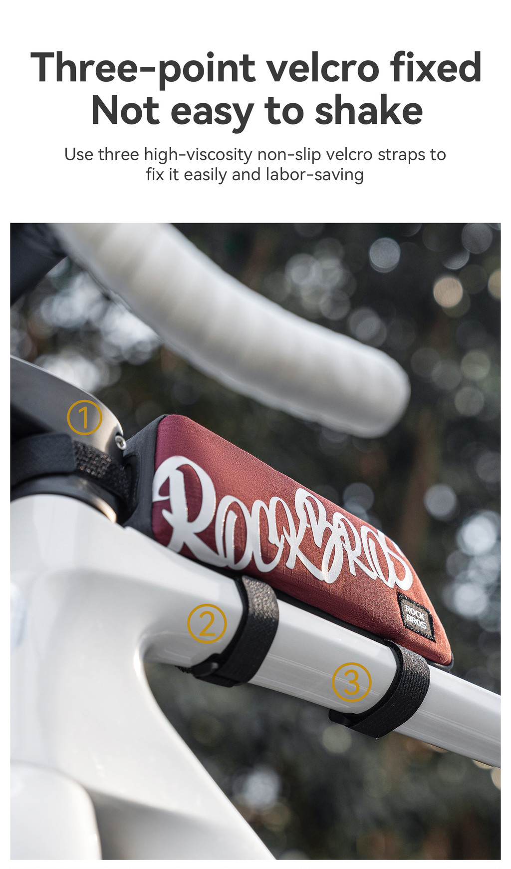 ROCKBROS Bike Top Tube Bag Compact Bicycle Bag 0.8L Portable Ultralight ...