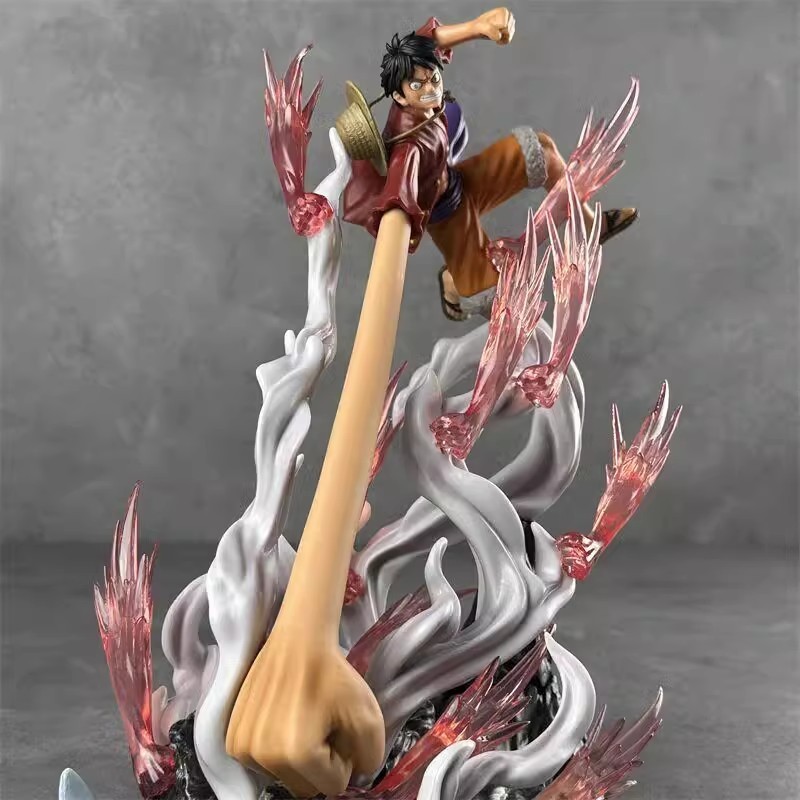 One Piece GK Battle Scene Luffy Rubber Fruit Machine Gun Luffy Anime ...