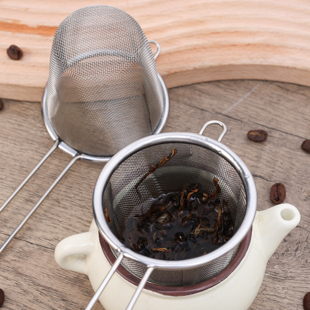 Stainless Steel Tea Strainer Coffee Herb Filter Diffuser Fine Mesh ...