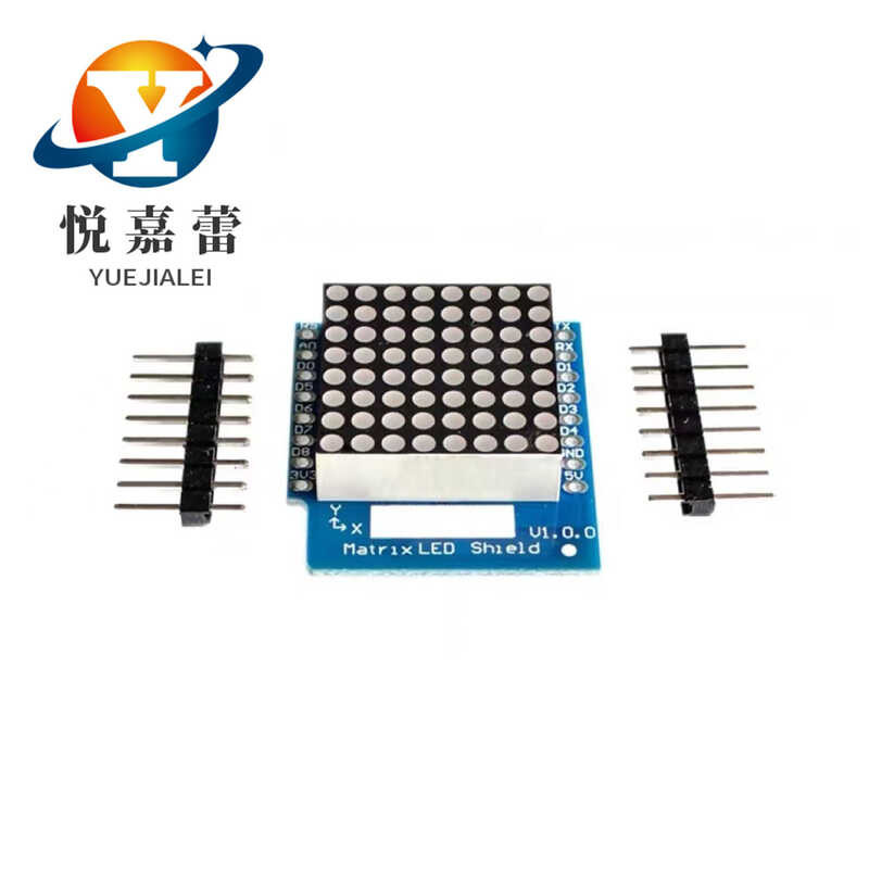 Matrix LED 屏蔽 V1.0.0 for WEMOS D1 mini 8x8矩阵 点阵LED | Shopee Philippines