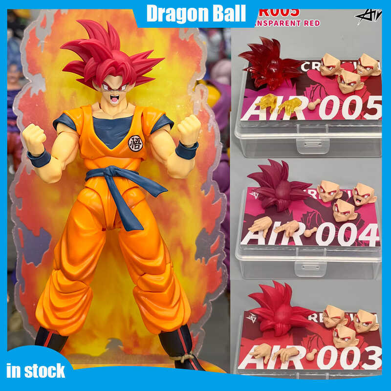 Air Dragon Ball Shf Red God Breath Super Saiyan God Son Goku Heads Kit ...