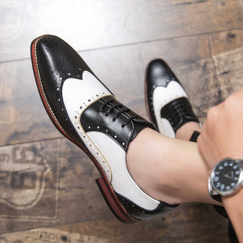 Handmade Brogue Office Shoes Vintage Design Oxford Mens Dress Shoes ...