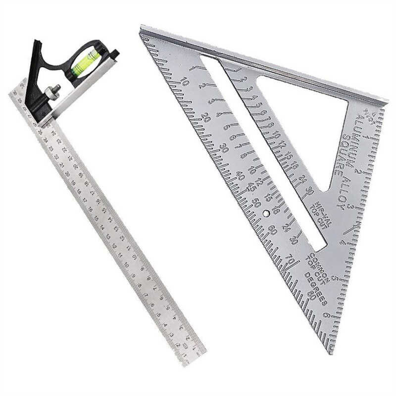 7 inch Triangle Ruler 90 degree Square Ruler Woodworking Measurement ...