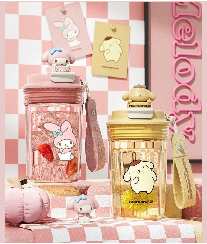 Sanrio Melody Cinnamoroll Purin Kuromi Water Cup Girls Good-looking ...