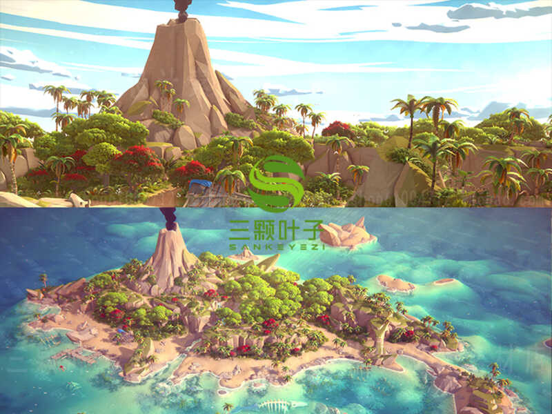 UE4 Unreal 4 Tropical Island Natural Scenery Primitive Jungle Site ...