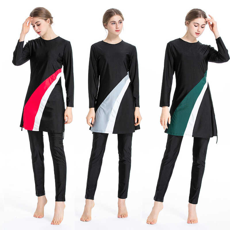 Kababaihang Muslim Burkini Swimsuit Modest Swimwear Islamic Long Sleeve ...