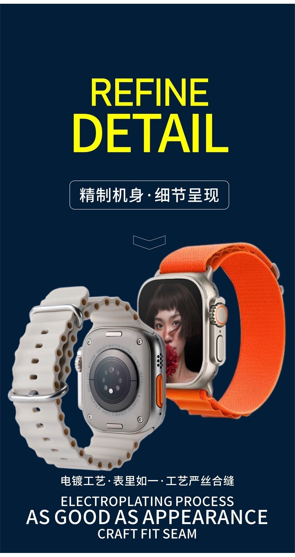 Hello3+ HELLO WATCH 3 PLUS Smart Watch Series 8 Ultra 2.04 Inch Amoled ...