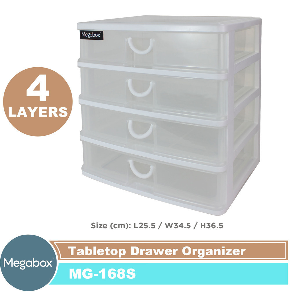 Megabox Wide Desk Drawer 4 Layers Small | Shopee Philippines