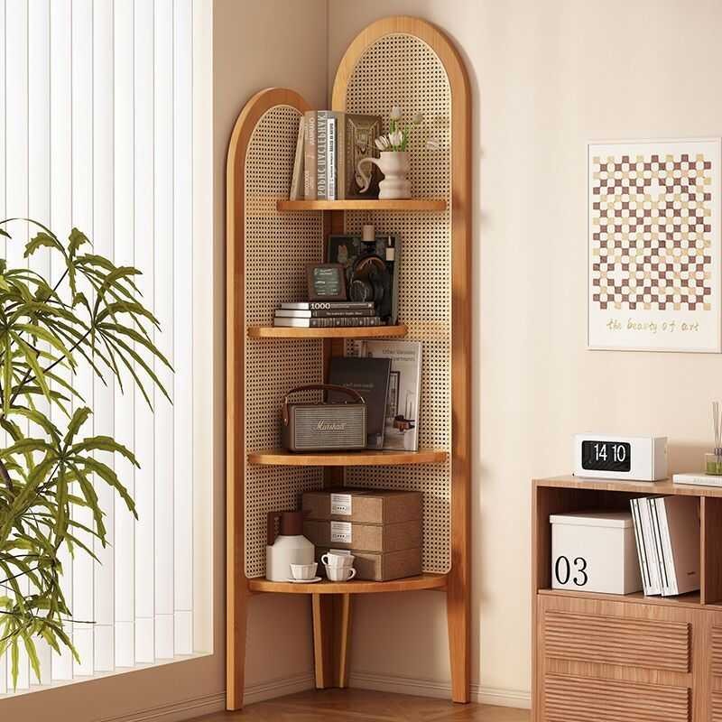 Corner bookshelf, floor to ceiling multi-layer bookshelf, storage rack ...