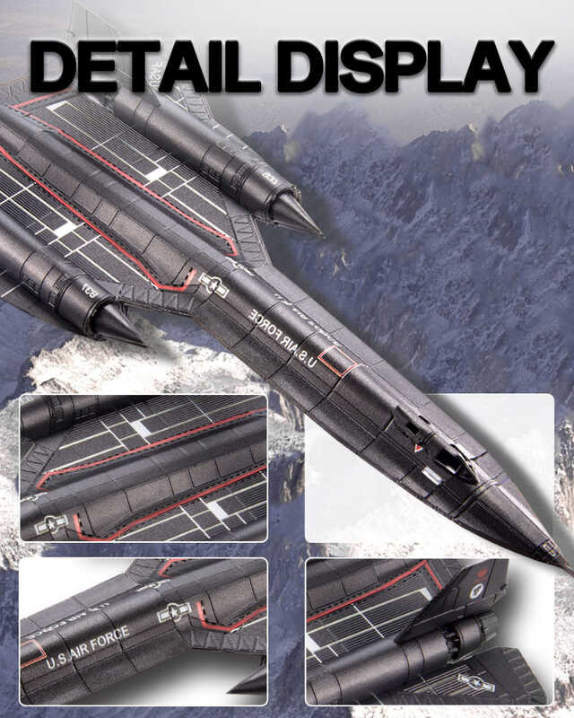 Metal Piececool 3D Models For Adults Lockheed Sr-71 Blackbird Aircraft ...