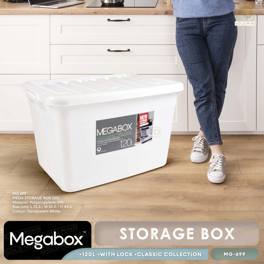 Megabox Organizer Storage Box Transparent Clear Bundle of 2 | Shopee ...