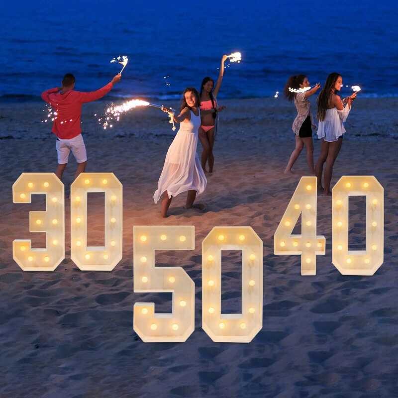 LY 100Cm 30Th 40Th 50Th 60Th Birthday Decorations, Numbers: 30 40 50 60 ...